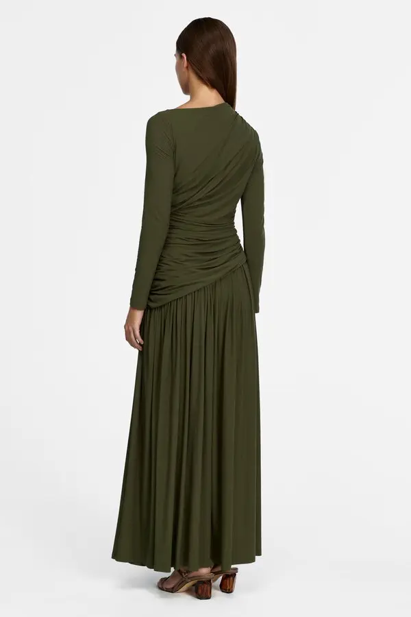 Acler Stamford Maxi Dress - Shadow Green