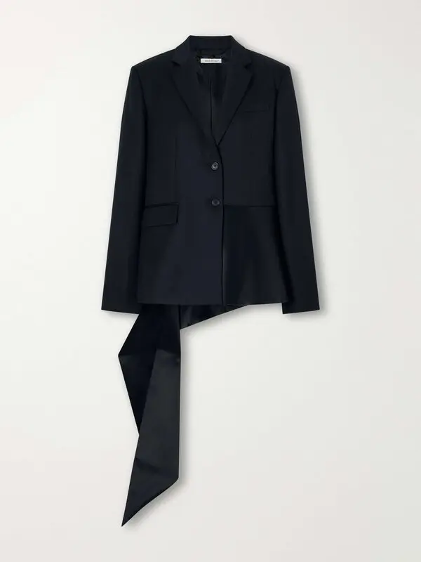 JW Anderson Satin-trimmed Wool-twill Jacket