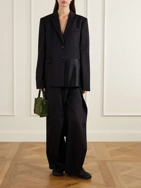 JW Anderson Satin-trimmed Wool-twill Jacket