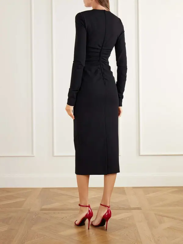 Dolce & Gabbana Ruched Stretch-jersey Midi Dress