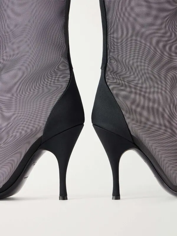 Alaïa Tube 100 Tulle Knee Boots