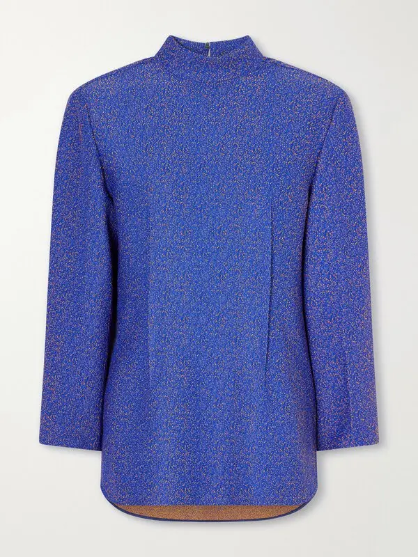JIL SANDER Tweed Blouse - Blue