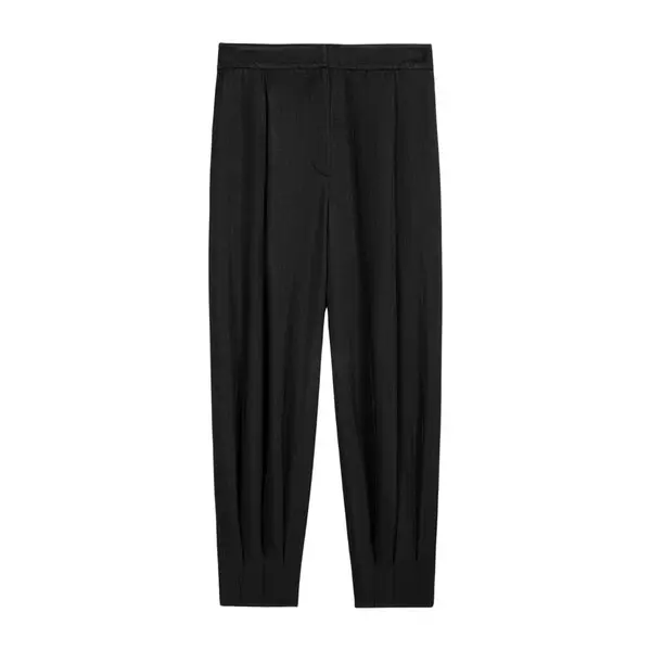 NOCTURNE Belted Harem Trousers - Black