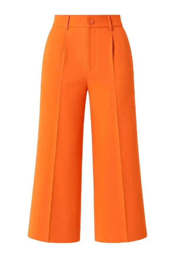 CONQUISTA High-waisted Culotte Pants With Pleats