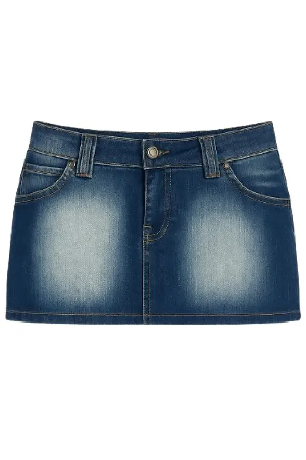 CONQUISTA Classic Denim Mini Skirt – Timeless Fit With A Modern Edge