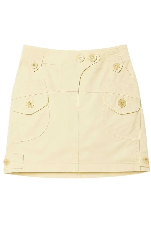 CONQUISTA Neutrals Cotton-elastane Gabardine Utility Skirt - Beige