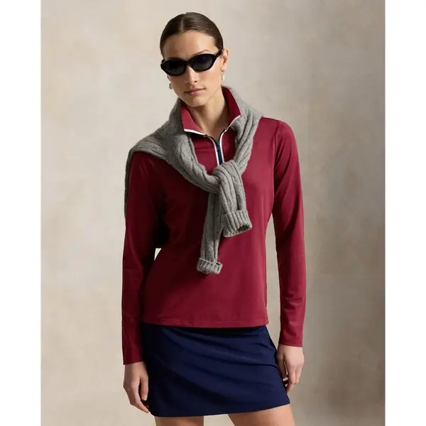 Ralph Lauren Quarter-zip Long-sleeve Polo Shirt