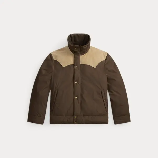 Ralph Lauren Leather-yoke Western Jacket - Dark Olive