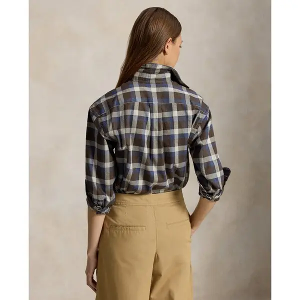 Ralph Lauren Relaxed Fit Plaid Cotton Twill Shirt