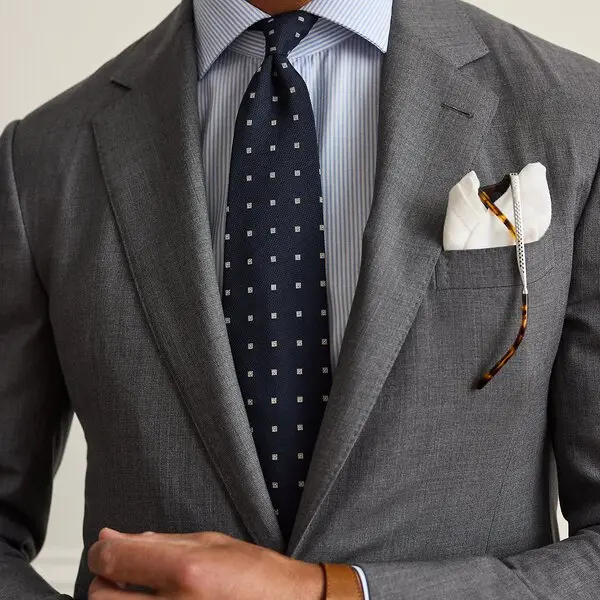Ralph Lauren Square-print Silk Tie - Navy
