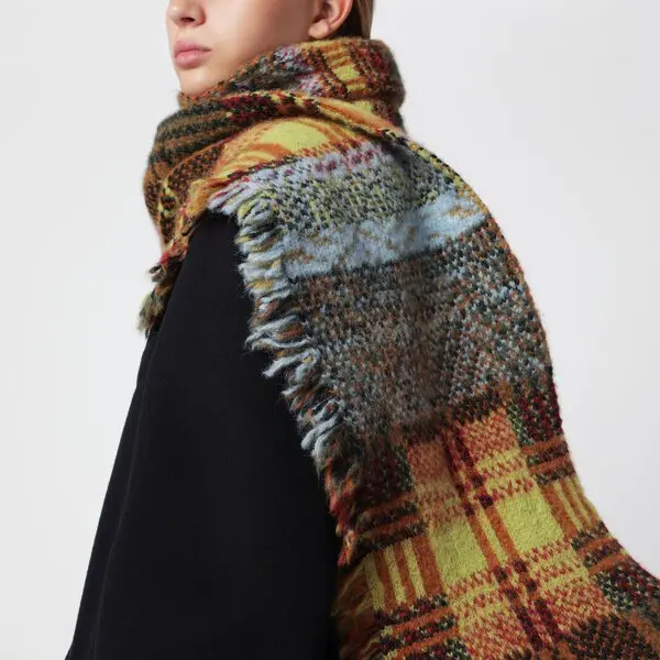 Dries Van Noten Patchwork Scarf In Wool And Alpaca Blend