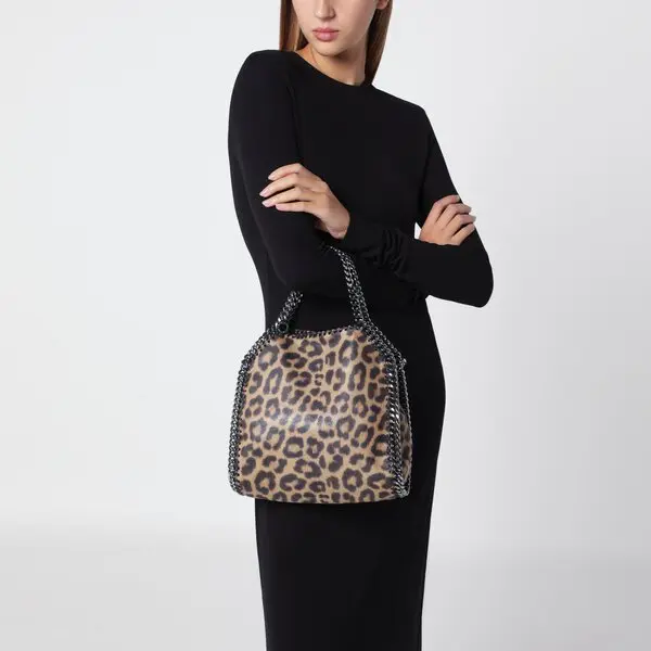 Stella McCartney Mini Falabella Bag With Leopard Print - Multicolor