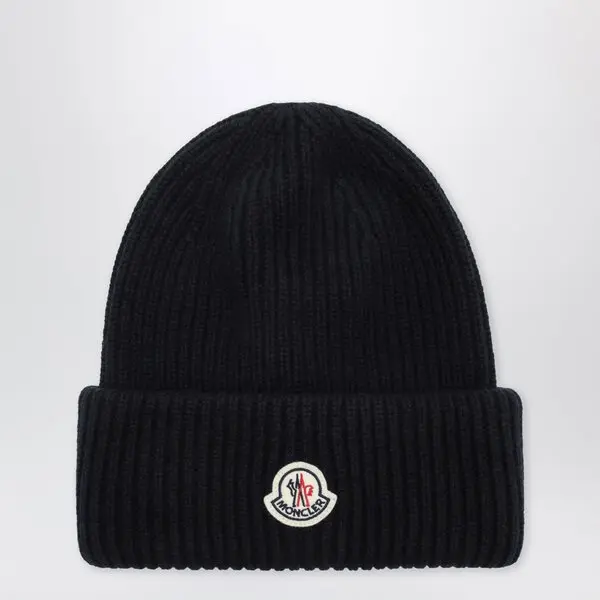 Moncler Wool And Cashmere Beanie - Blue