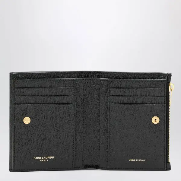 Saint Laurent Uptown Embossed Leather Wallet