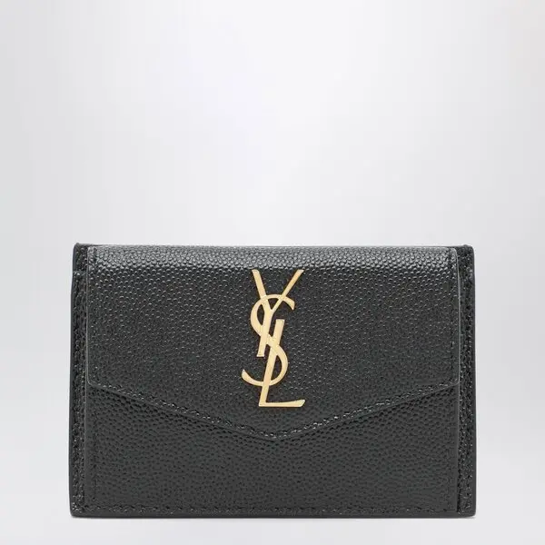 Saint Laurent Wallet In Grained Leather - Black
