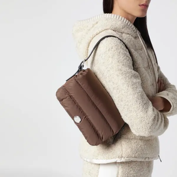Moncler Caradoc Nylon Shoulder Bag - Burgundy