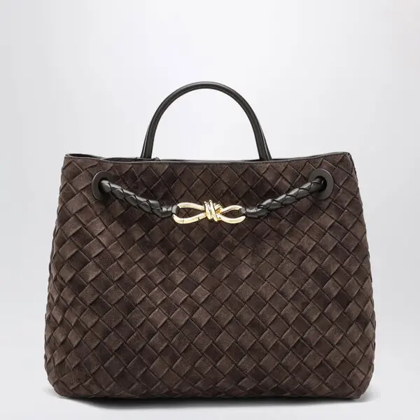 Bottega Veneta Andiamo Suede Bag - Brown