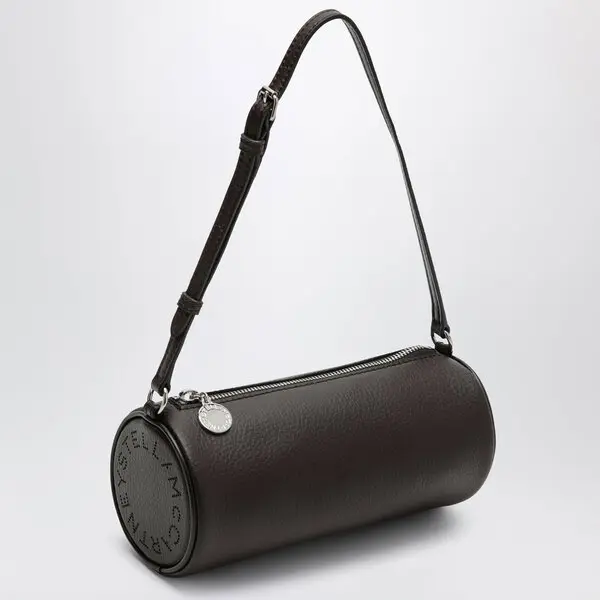 Stella McCartney Chocolate Logo Bowling Bag In Faux Leather
