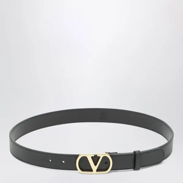 Valentino Garavani Vlogo Signature Calfskin Belt - Black