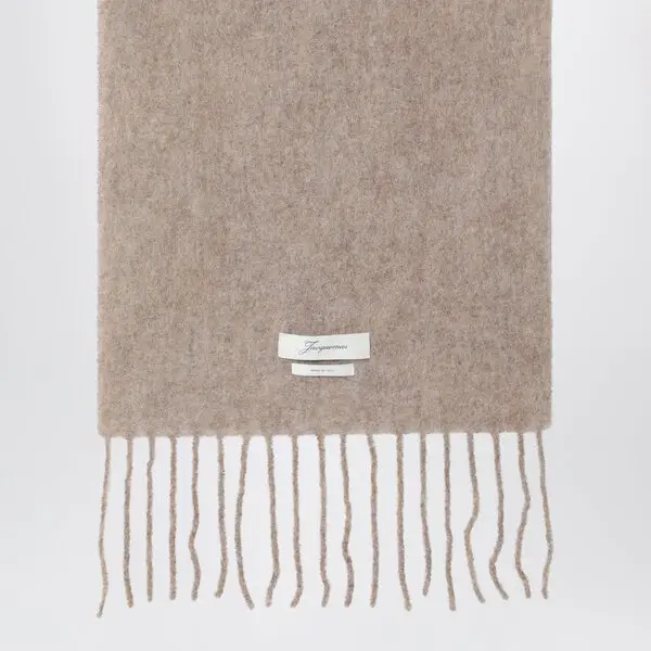 Jacquemus Taupe Mohair And Alpaca-blend Scarf