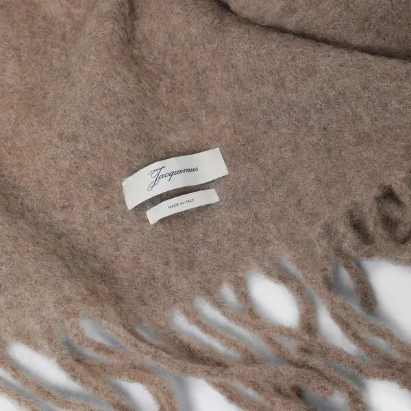 Jacquemus Taupe Mohair And Alpaca-blend Scarf