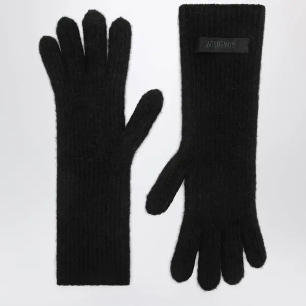 Jacquemus Gros Grain Gloves In Alpaca Blend