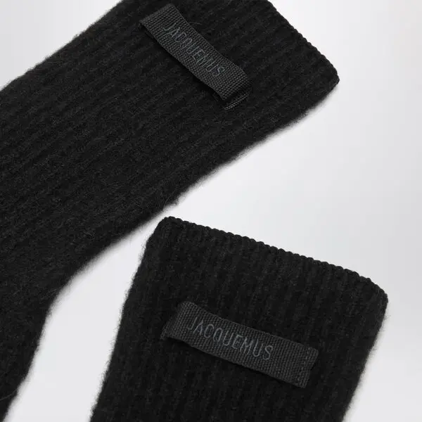 Jacquemus Gros Grain Gloves In Alpaca Blend