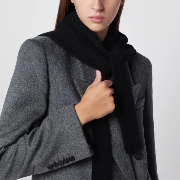 Jacquemus Gros Grain Scarf In Alpaca Blend