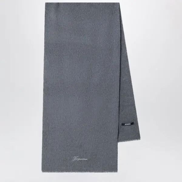 Jacquemus Dark Gray Wool And Cashmere Tailleur Scarf - Grey