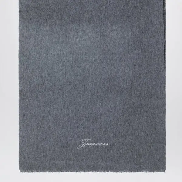 Jacquemus Dark Gray Wool And Cashmere Tailleur Scarf