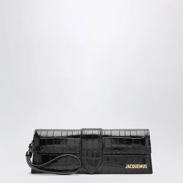 Jacquemus Le Bambino Pouch In Crocodile-effect Leather