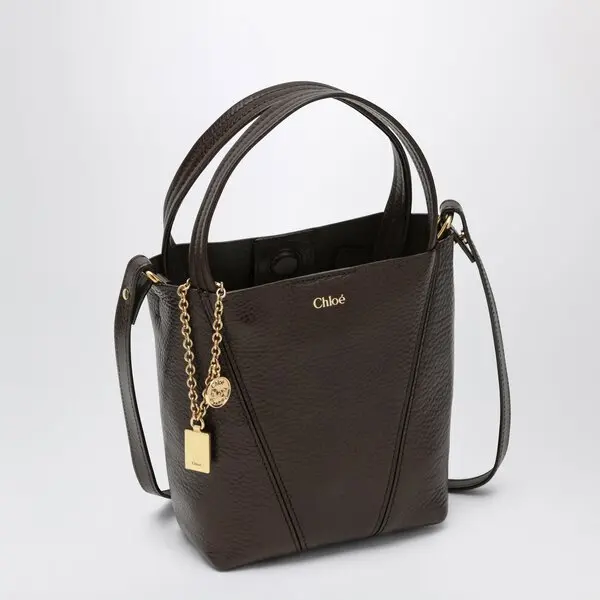 Chloé Small Dark Spin Tote Bag - Brown