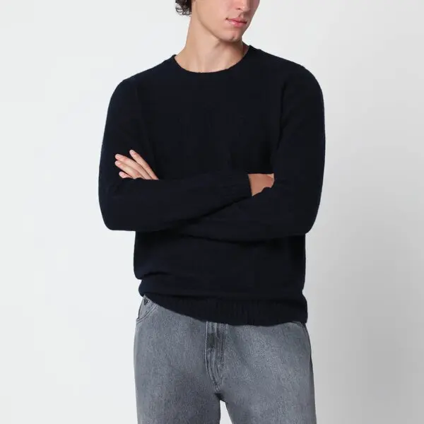DRUMOHR Navy Lambswool Sweater