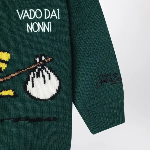 MC2 SAINT BARTH Dark Snoopy Intarsia Sweater In Wool Blend