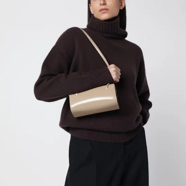 FANE Light Mie Shoulder Bag In Brushed Leather
