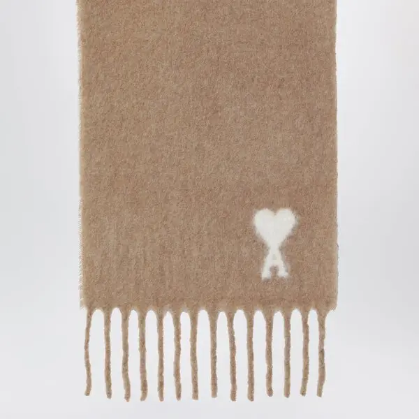 AMI Paris De Coeur Scarf In Alpaca Blend