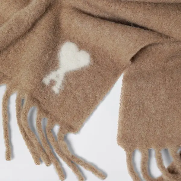 AMI Paris De Coeur Scarf In Alpaca Blend