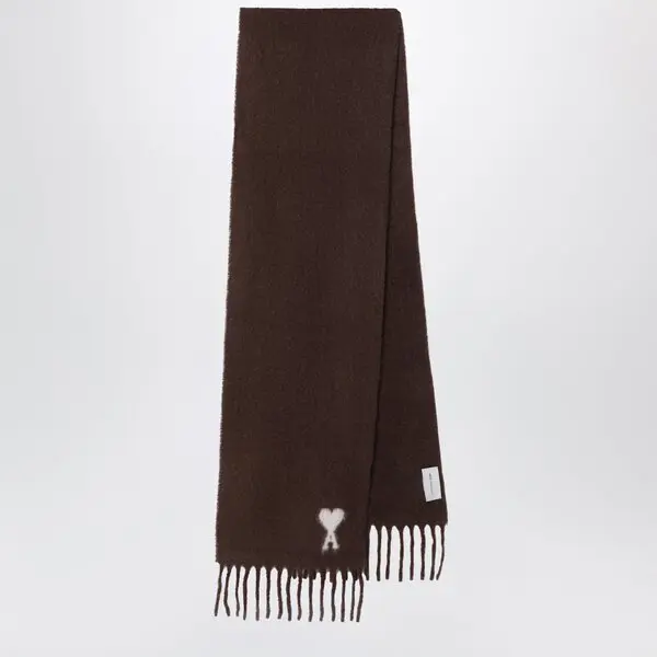AMI Paris De Coeur Scarf In Alpaca Blend