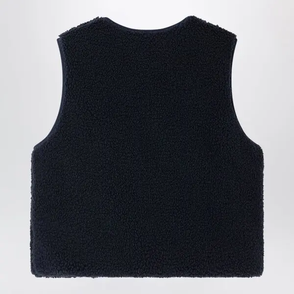 Bonpoint Navy Reversible Sherpa Fleece Gilet