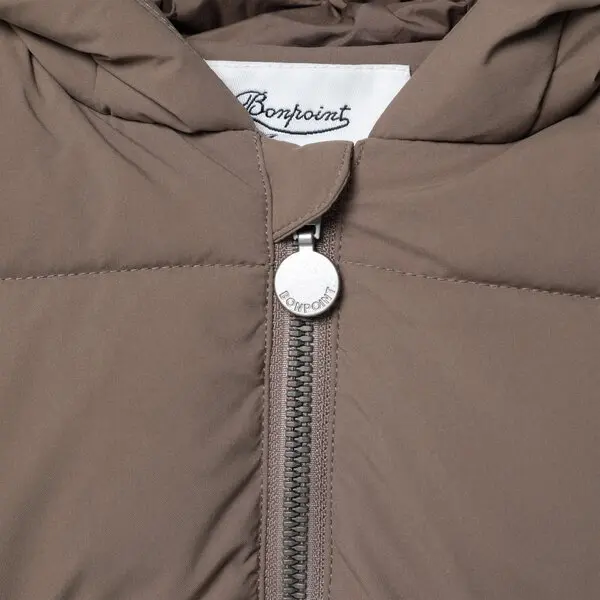 Bonpoint Brown Hooded Down Jacket