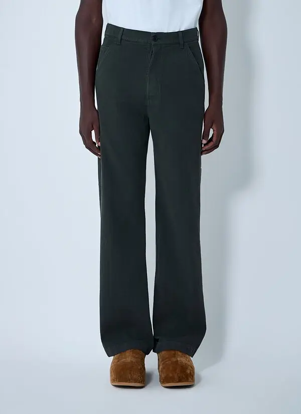 Dries Van Noten Drawstring Cotton Pants - Gray