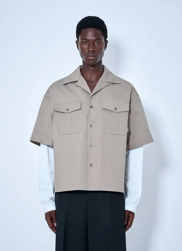 Balenciaga Short-sleeve Button-down Shirt - Cream