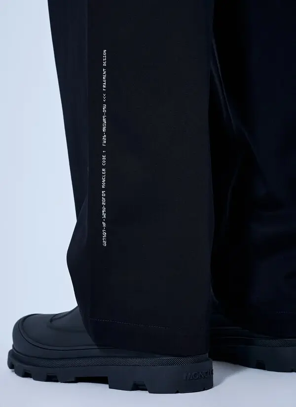 Moncler X Frgmt Hiroshi Fujiwara Pleated Wide-leg Trousers - Black