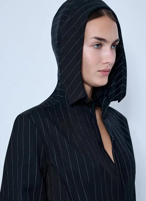JEAN PAUL GAULTIER Hooded Striped Shirt