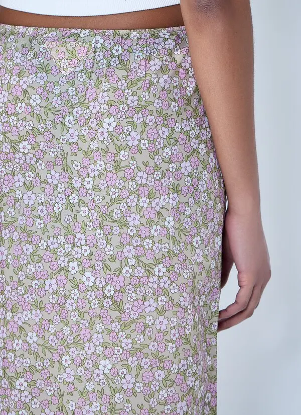 Prada Re-nylon Floral Midi Skirt