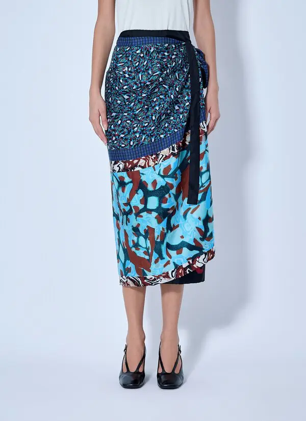 Dries Van Noten Scarfy Long Skirt