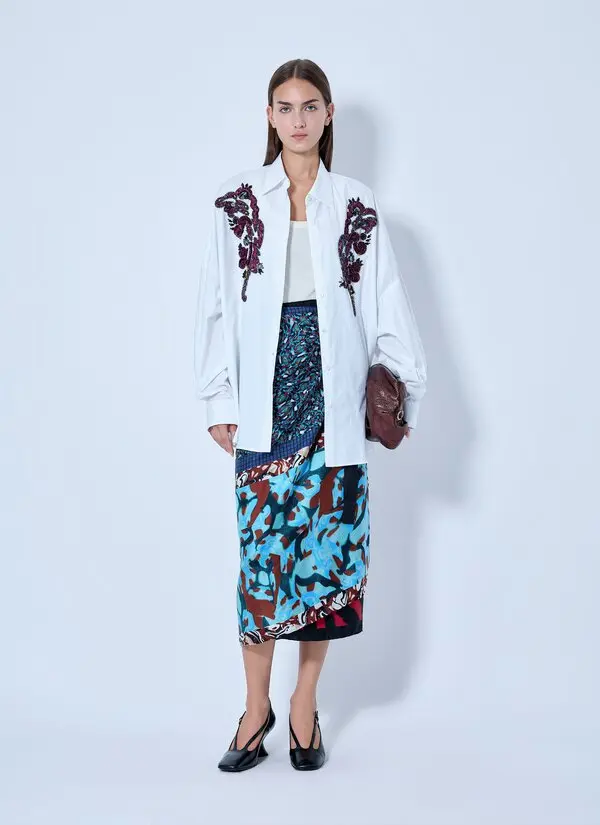 Dries Van Noten Scarfy Long Skirt