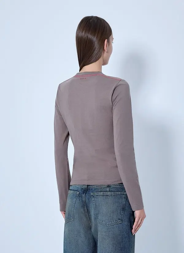 Marni Cut-out Detail Long Sleeve Top