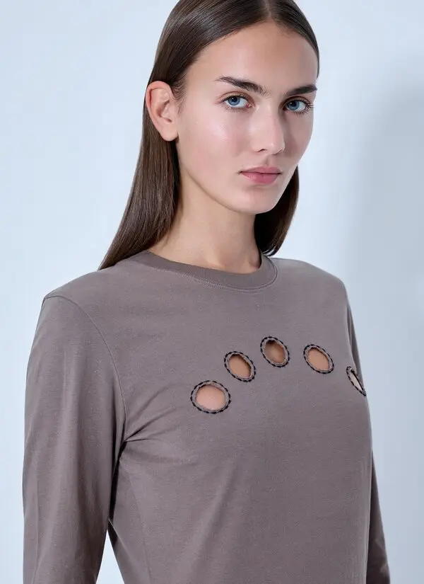Marni Cut-out Detail Long Sleeve Top