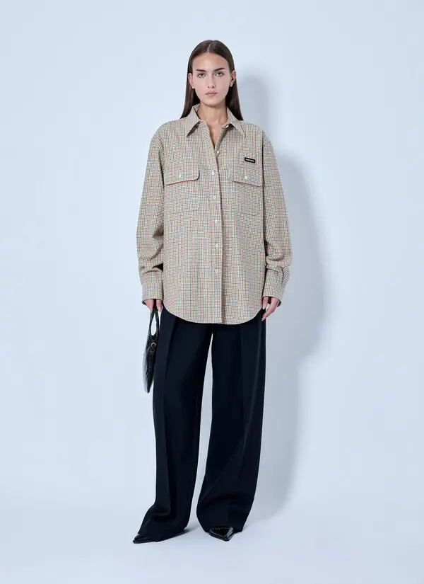 Miu Miu Checked Cotton Shirt